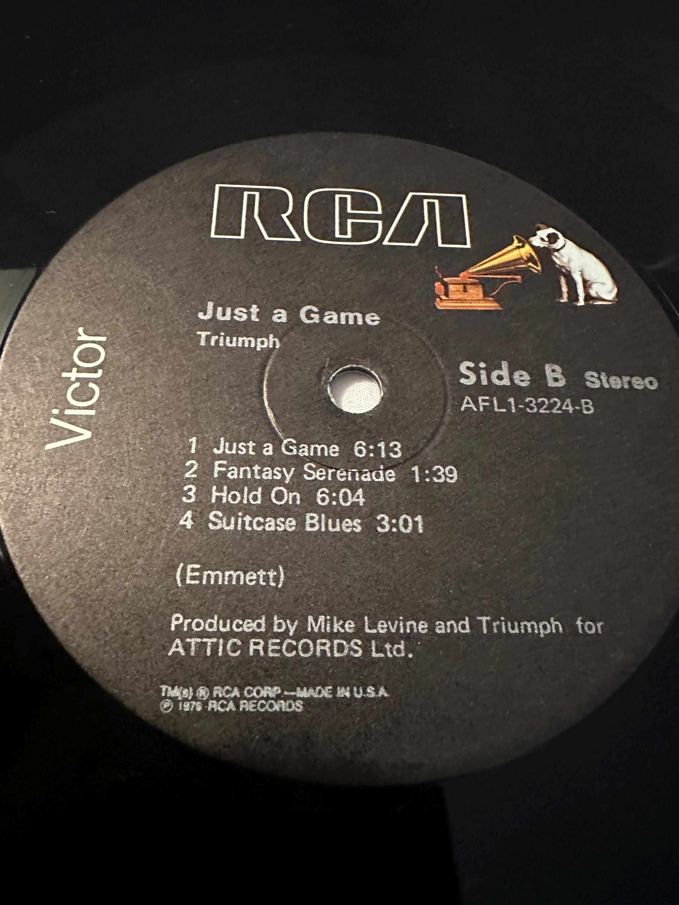 Triumph, Just a Game, Vinyl Album/record, RCA Records, 1979, AFL1 3224 ...