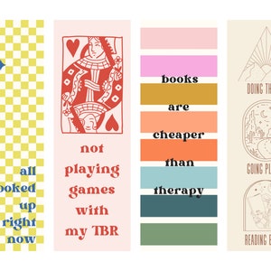 30 Fun and Colorful Retro Themed Bookmark Set - Etsy