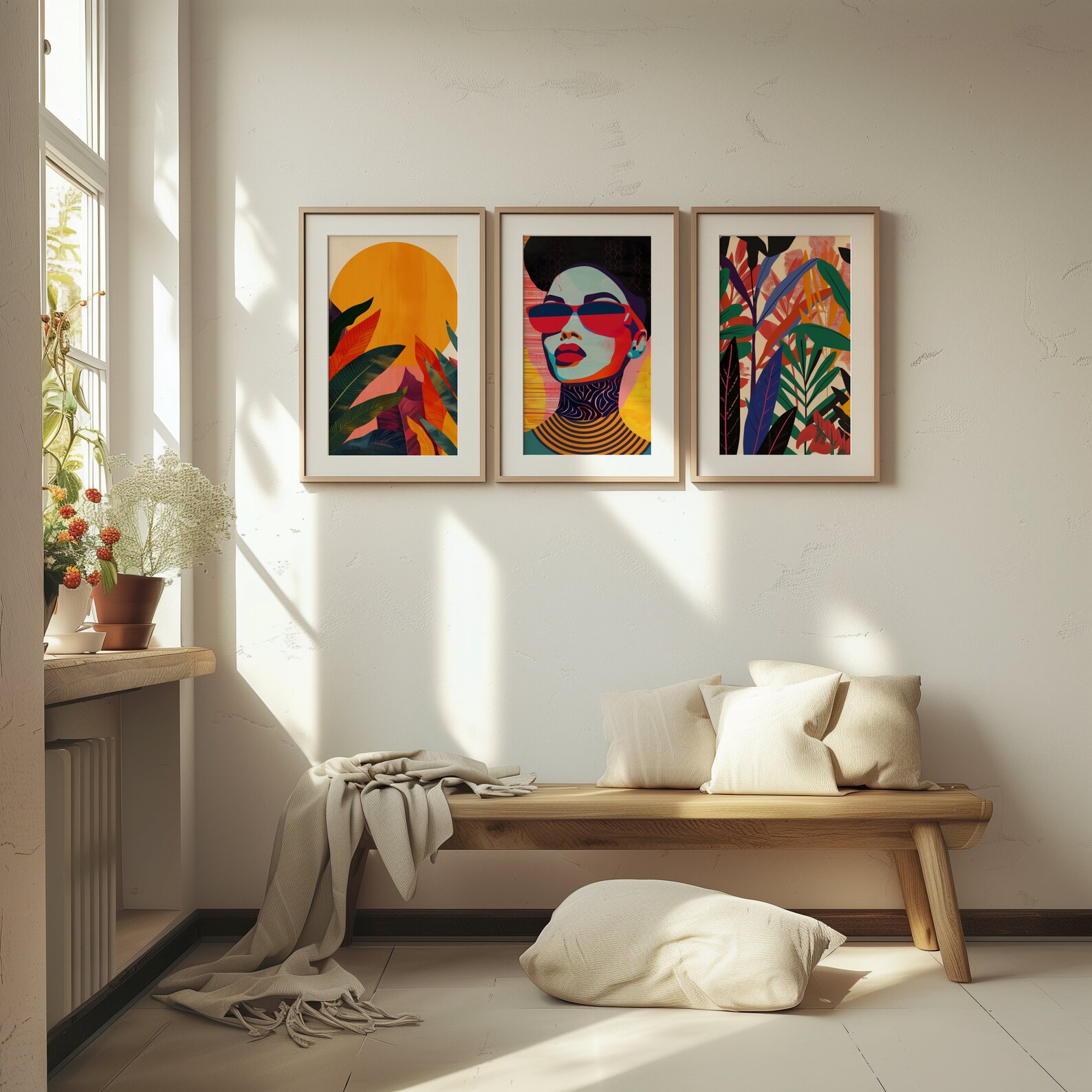 Funky Mood | Retro Funky Wall Art Set of 3 | Vibrant Colors Pop Art ...