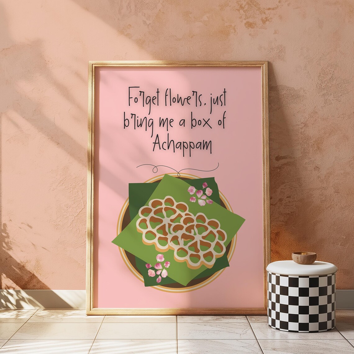 Achappam Kerala Snack Art Print, Forget Flowers, India Food Art ...