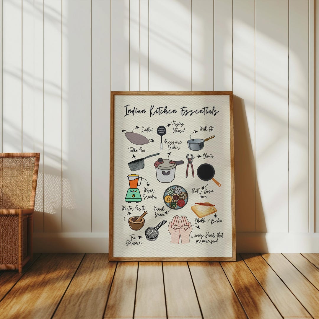 Indian Kitchen Essentials, Namakdani, Kitchen Wall Art, Indian Wall Art ...