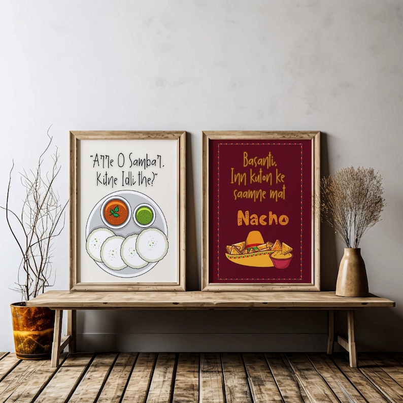 Idli Sambar Print India Poster Desi Art Kitchen Décor Food Art Eat Sign ...
