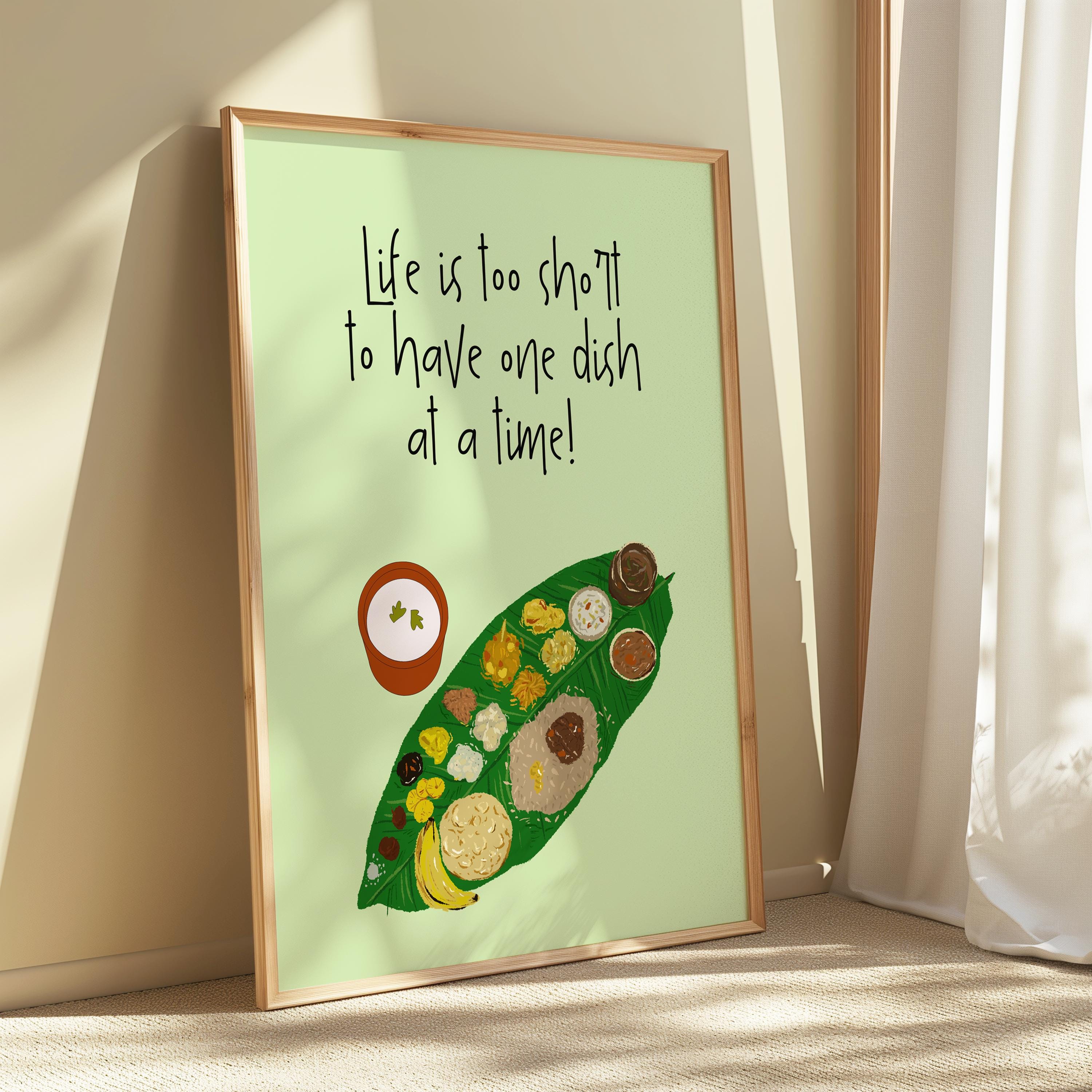 South Indian Sadya Meal Art Print | Chennai Food Culture (digital ...