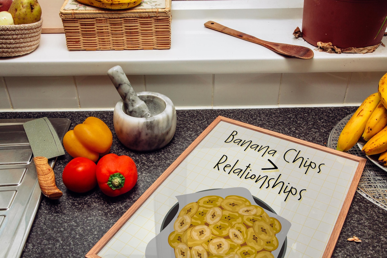 Banana Chips Art Print: Kerala Food Culture Kitchen Decor (digital ...