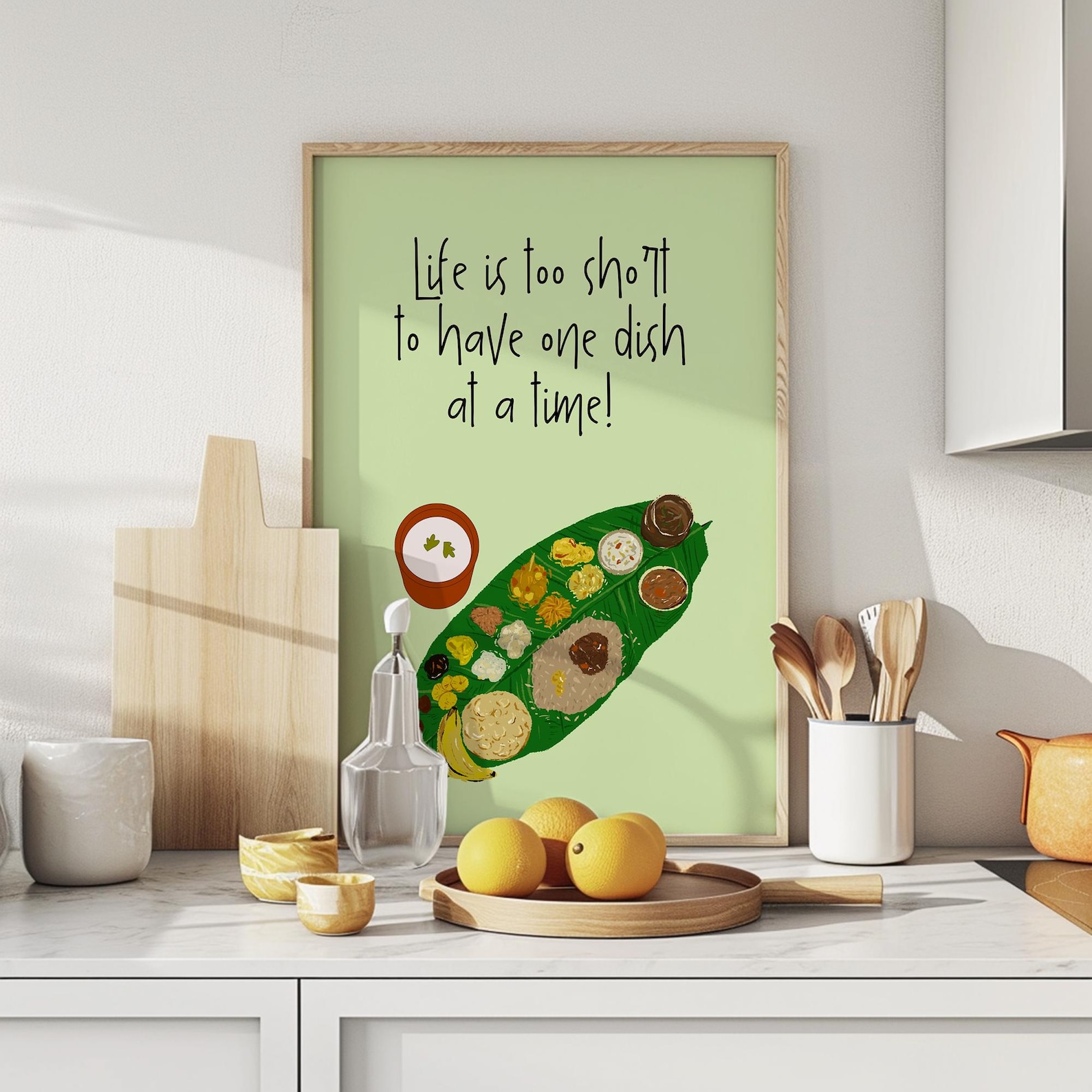 South Indian Sadya Meal Art Print | Chennai Food Culture (digital ...
