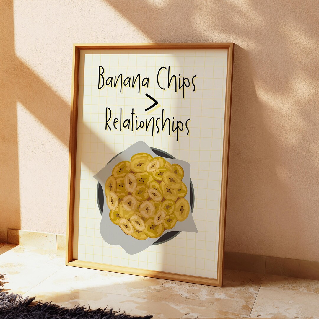 Banana Chips Art Print: Kerala Food Culture Kitchen Decor (digital ...