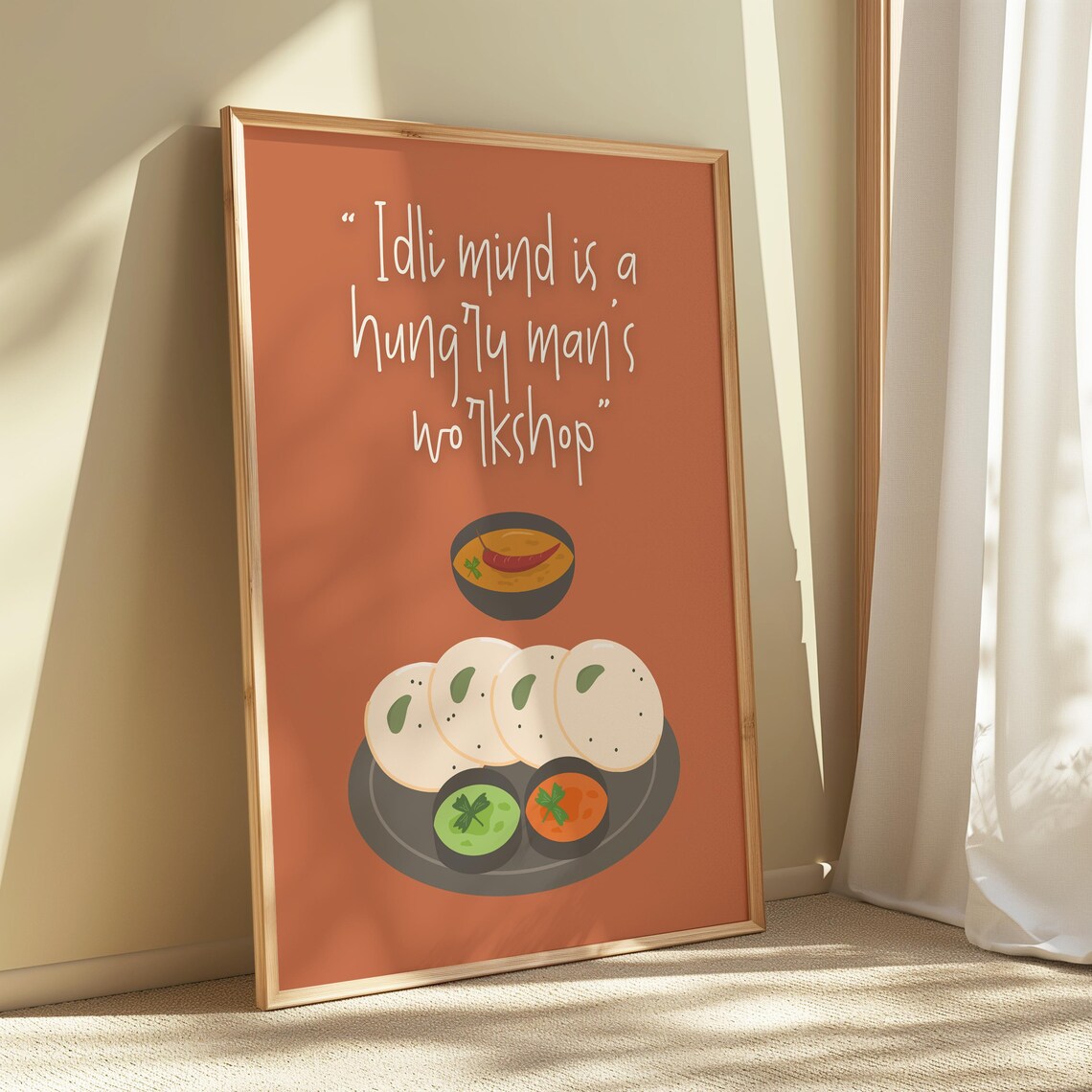 Idli Sambar Print: Funny Indian Food Poster (digital Download) - Etsy