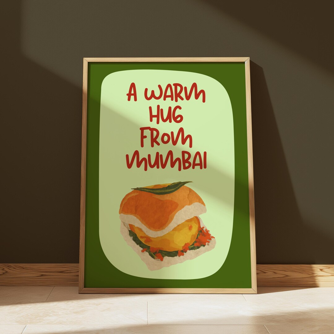 Vada Pav Art Print: India Food Poster, Kitchen Decor (digital Download ...