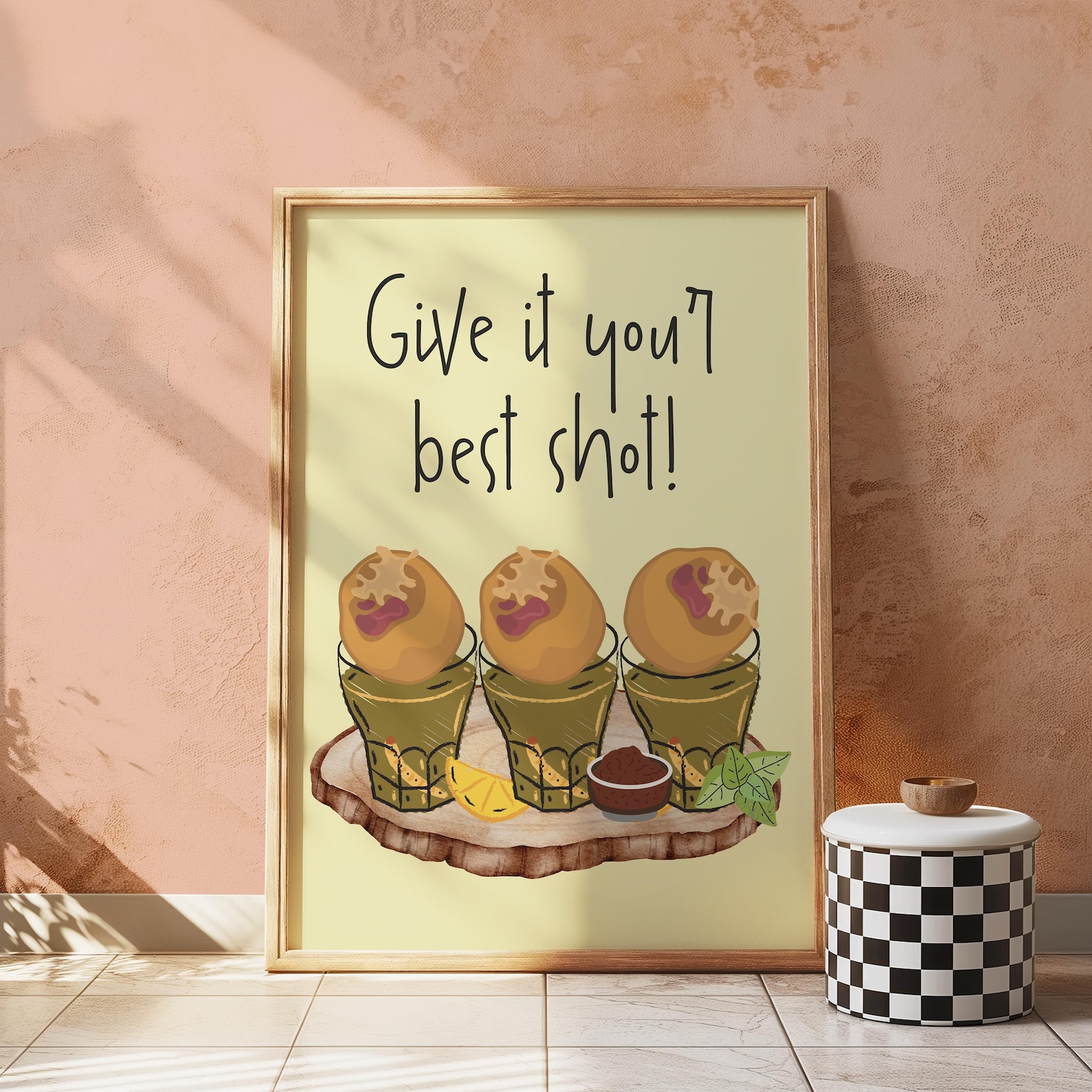 Pani Puri Art Print: Indian Food Poster, Kitchen Decor (digital ...