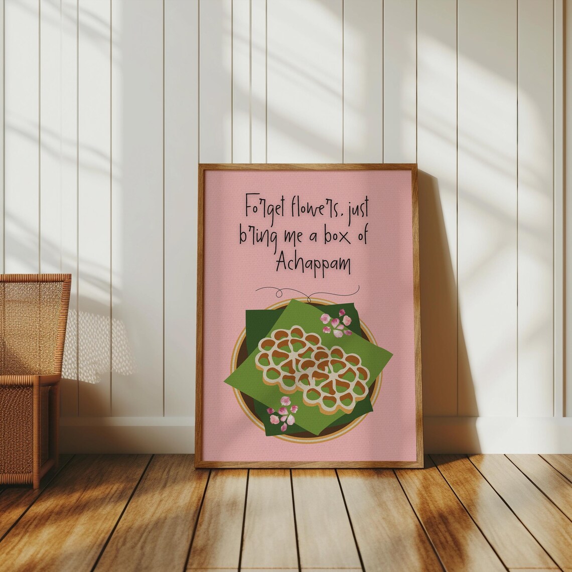 Achappam Kerala Snack Art Print, Forget Flowers, India Food Art ...