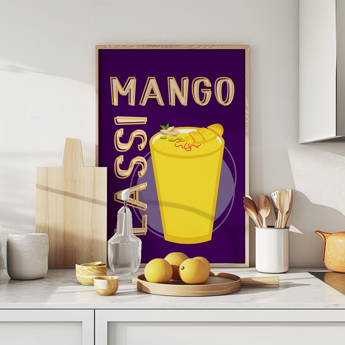 Mango Lassi Art Print Food Poster Modern Food Print Indian Food Art ...