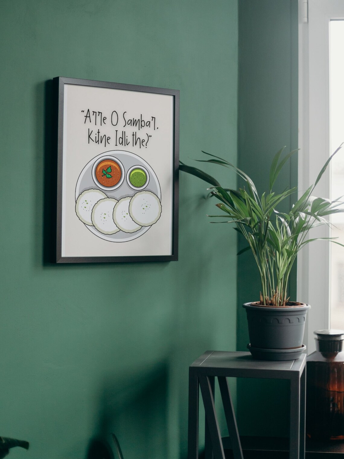 Idli Sambar Print | India Poster | Desi Art | Kitchen Décor | Food Art ...