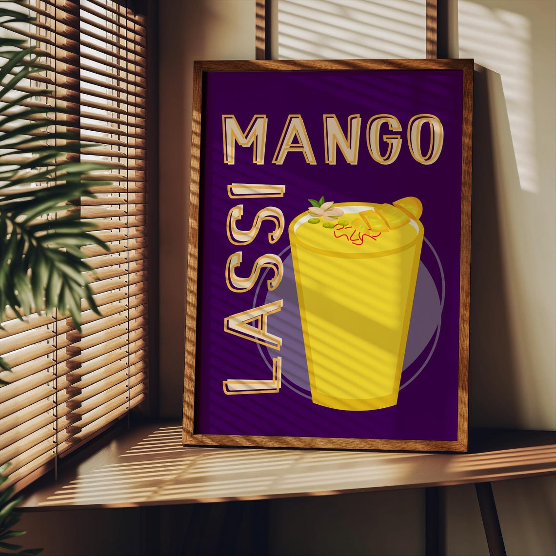 Mango Lassi Art Print Food Poster Modern Food Print Indian Food Art ...