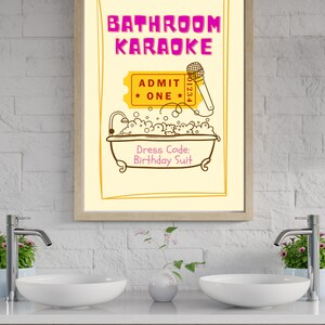 Bathroom Karaoke Admit One | Shower Karaoke: Encouraging Funny Bathroom ...