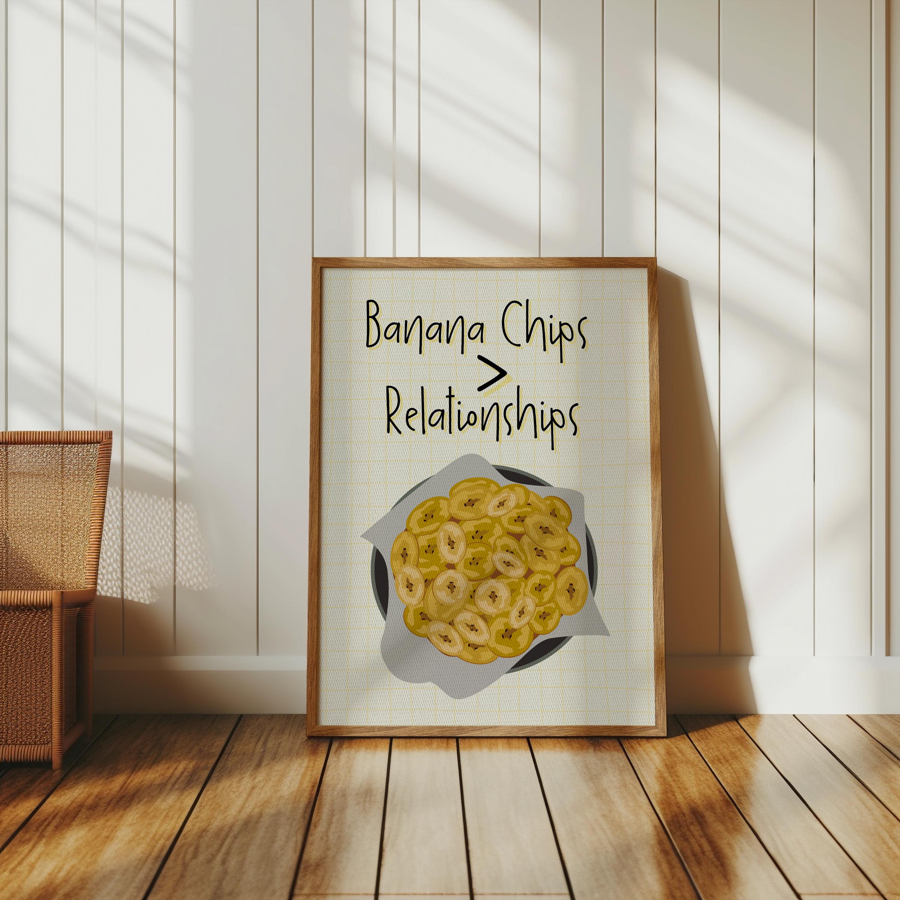 Banana Chips Art Print: Kerala Food Culture Kitchen Decor (digital ...