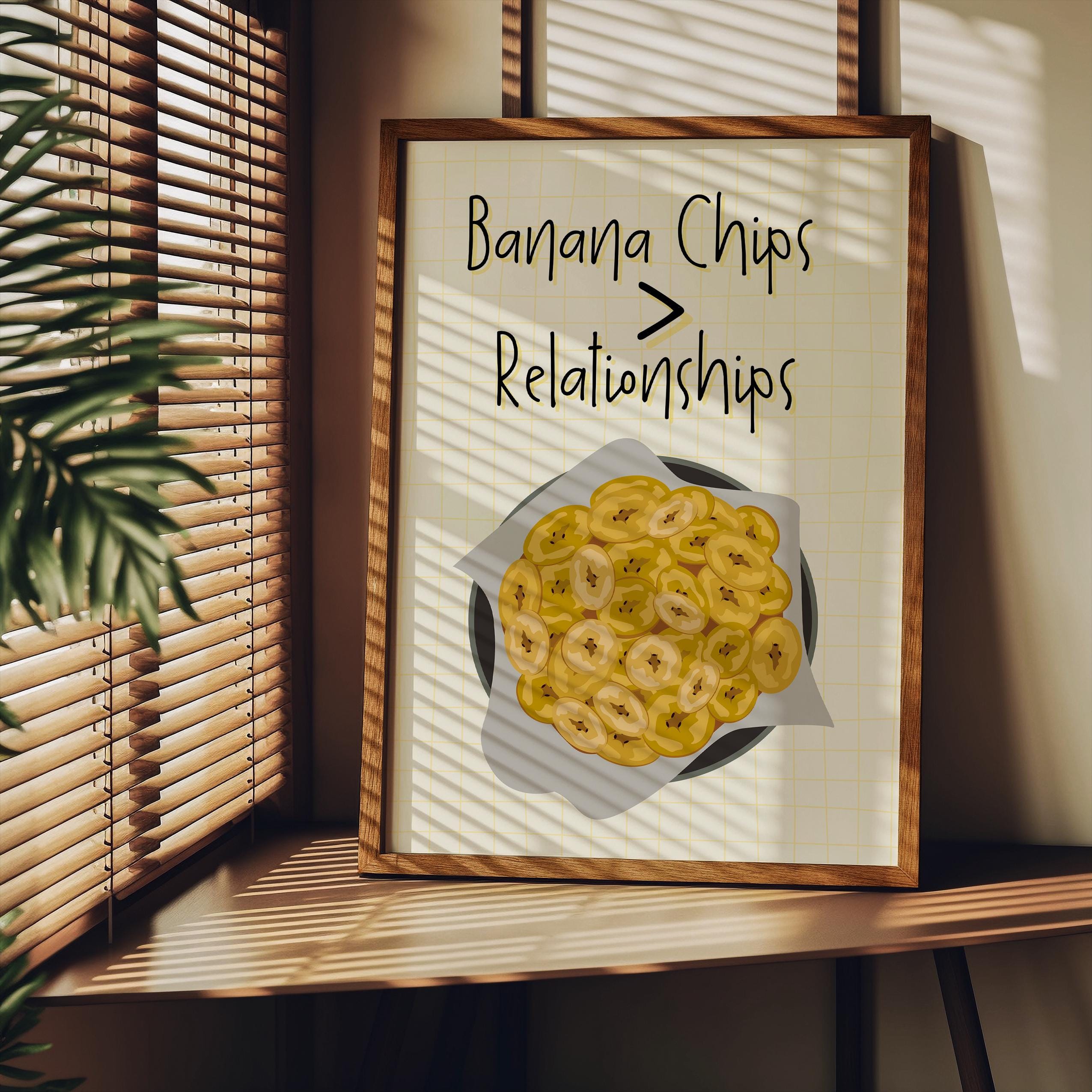 Banana Chips Art Print: Kerala Food Culture Kitchen Decor (digital ...