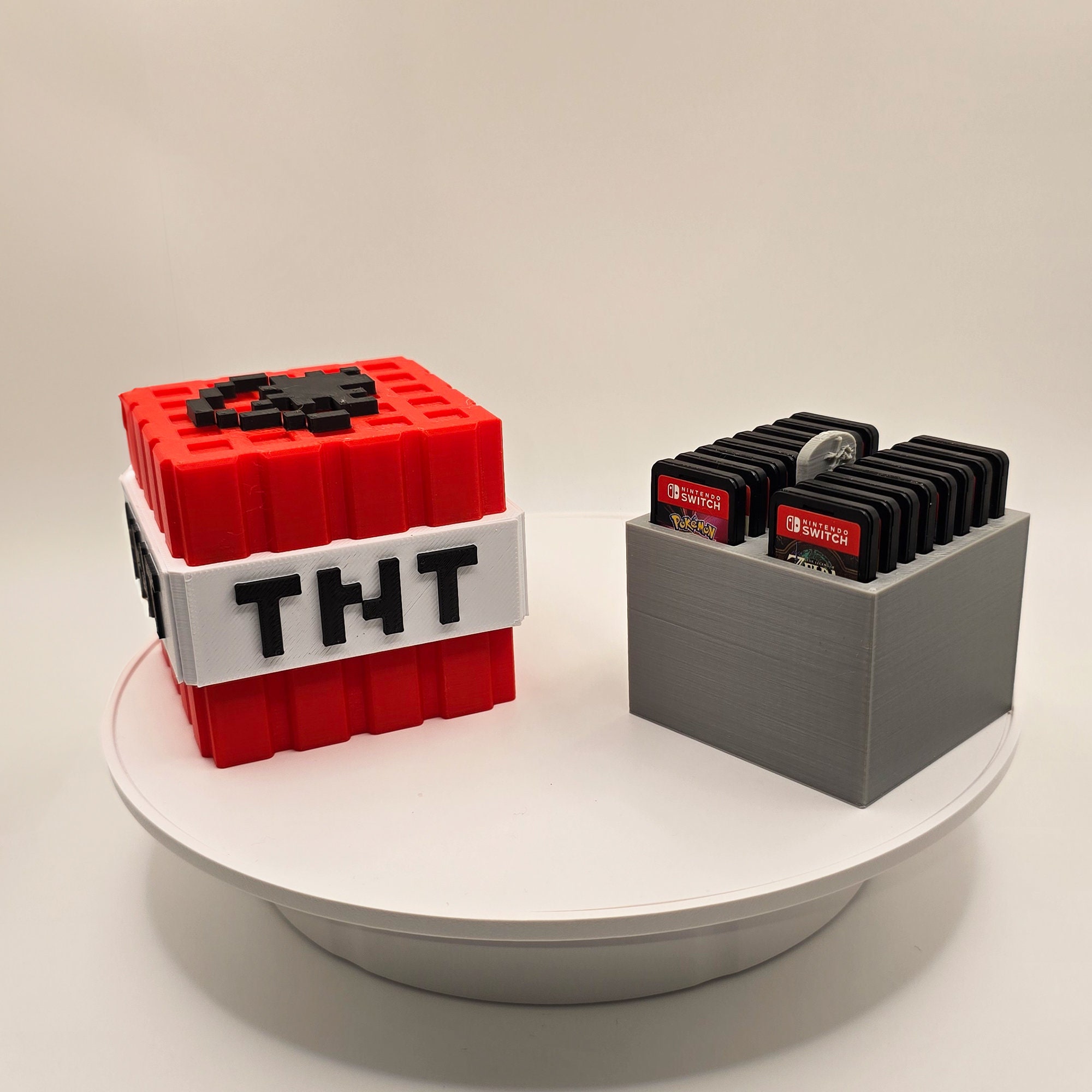 Minecraft TNT Inspired Box With Optional Nintendo Switch Game Case - Etsy