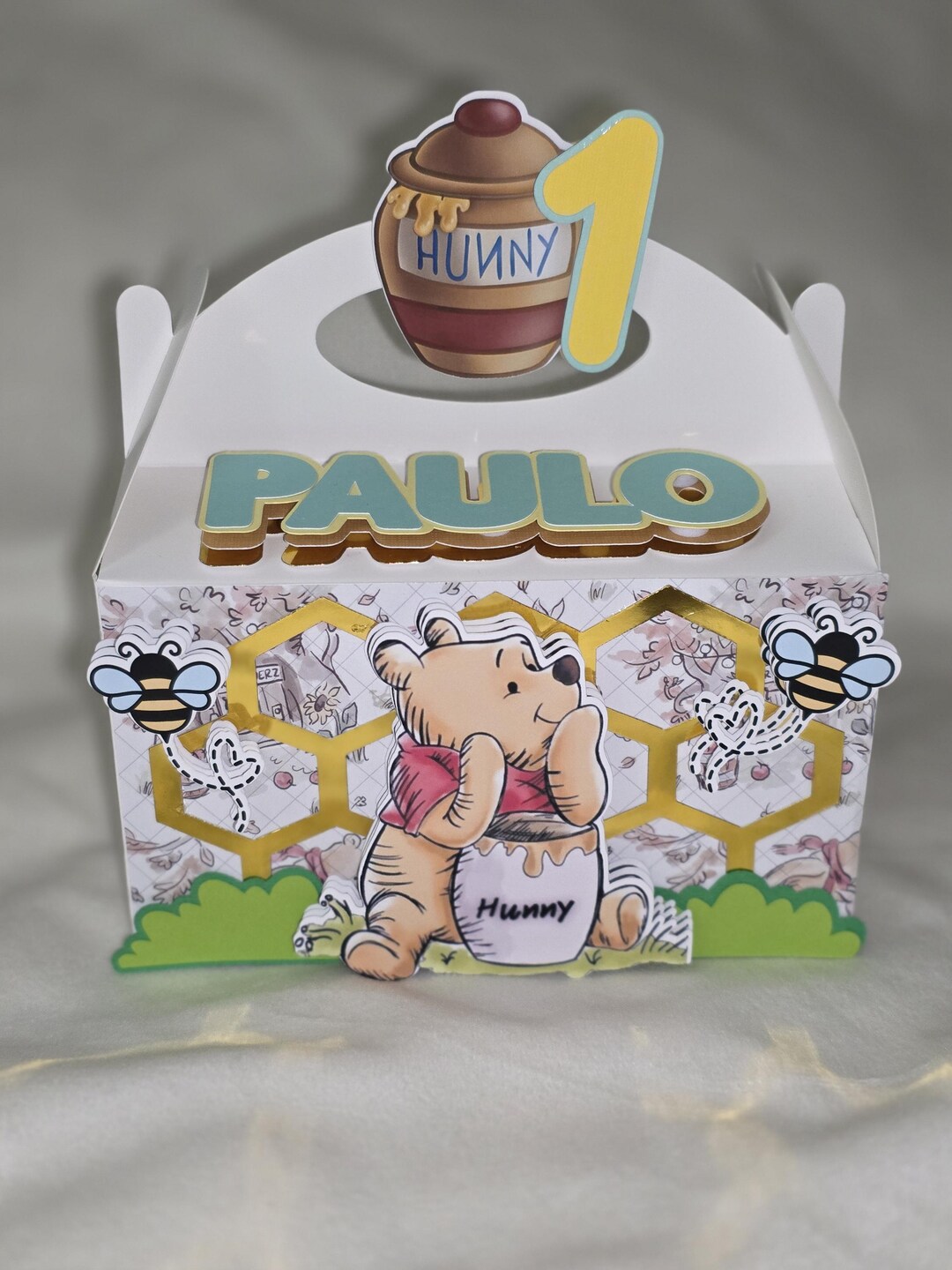 Winnie the Pooh Gable Box | Baby Shower Party Favor - Etsy