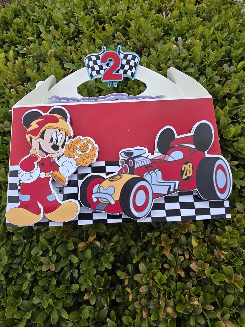 Mickey Mouse Roadster Racer Gable Boxes: Party Favor Decoration - Etsy