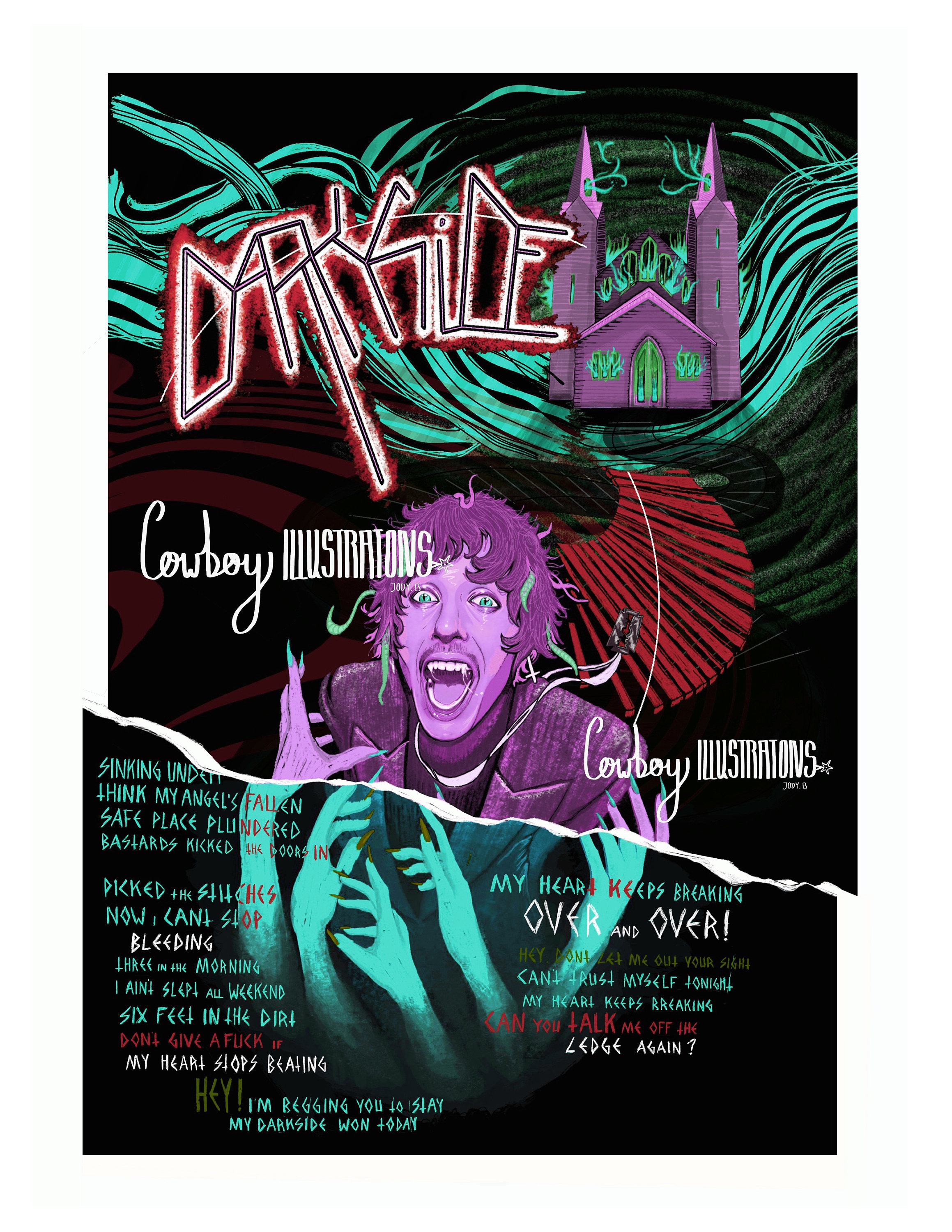 Darkside limited Edition Band Poster Print halloween Edition - Etsy