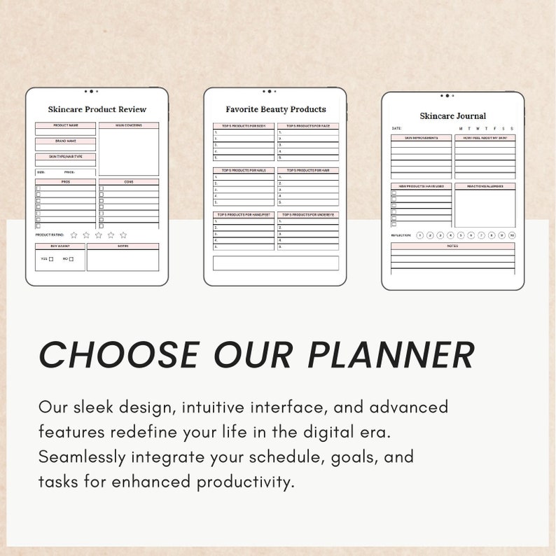 Beauty Planner / Skincare Planner / Glow up Planner / Makeup Planner ...