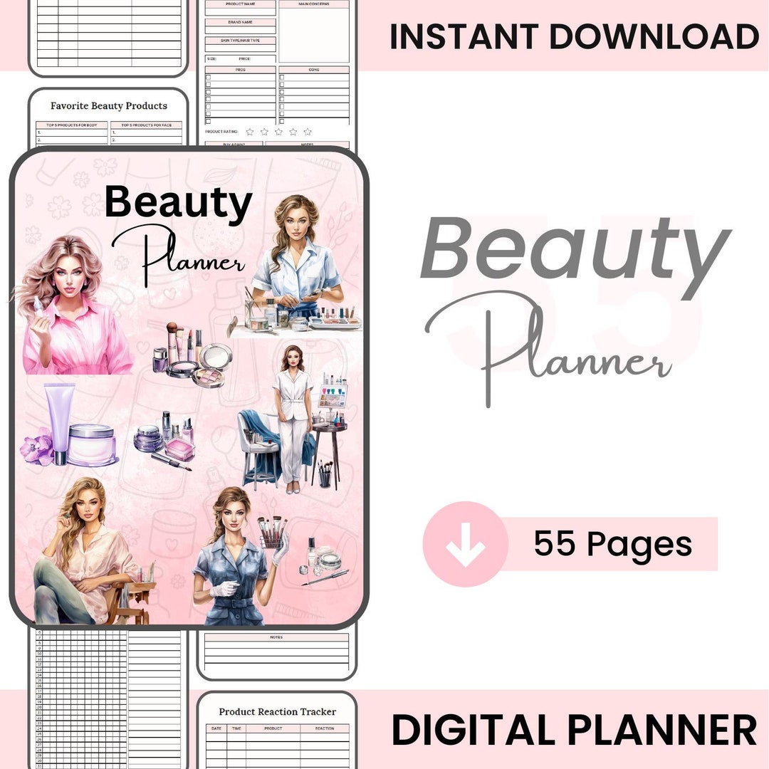 Beauty Planner / Skincare Planner / Glow up Planner / Makeup Planner ...