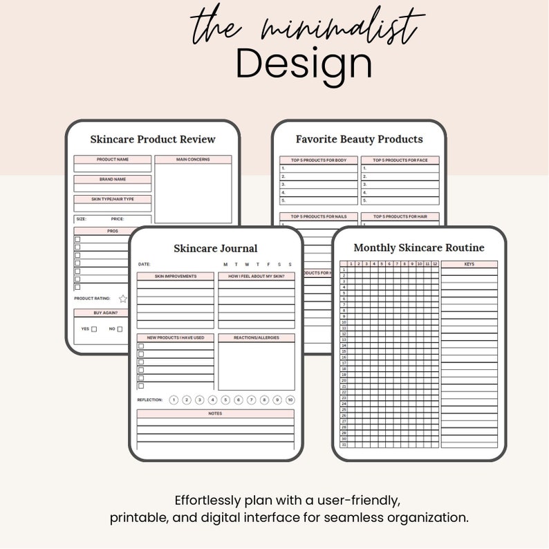 Beauty Planner / Skincare Planner / Glow up Planner / Makeup Planner ...