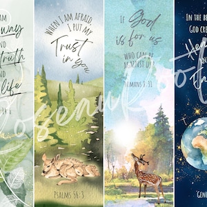 24 Printable Bible Bookmark Instant Download Bible Verse Bookmark Print ...