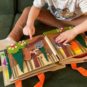 Woodland Busy Book for Kids Quiet Book for Homeschool Nature Study for ...