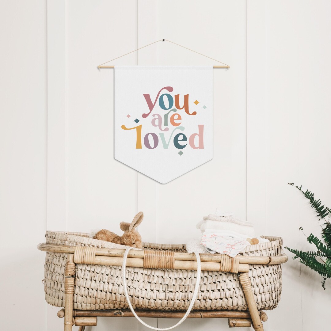 You Are Loved Wall Art Nursery Room Wall Decor Christian Wall Art for Nursery Boho Decor Wall ...