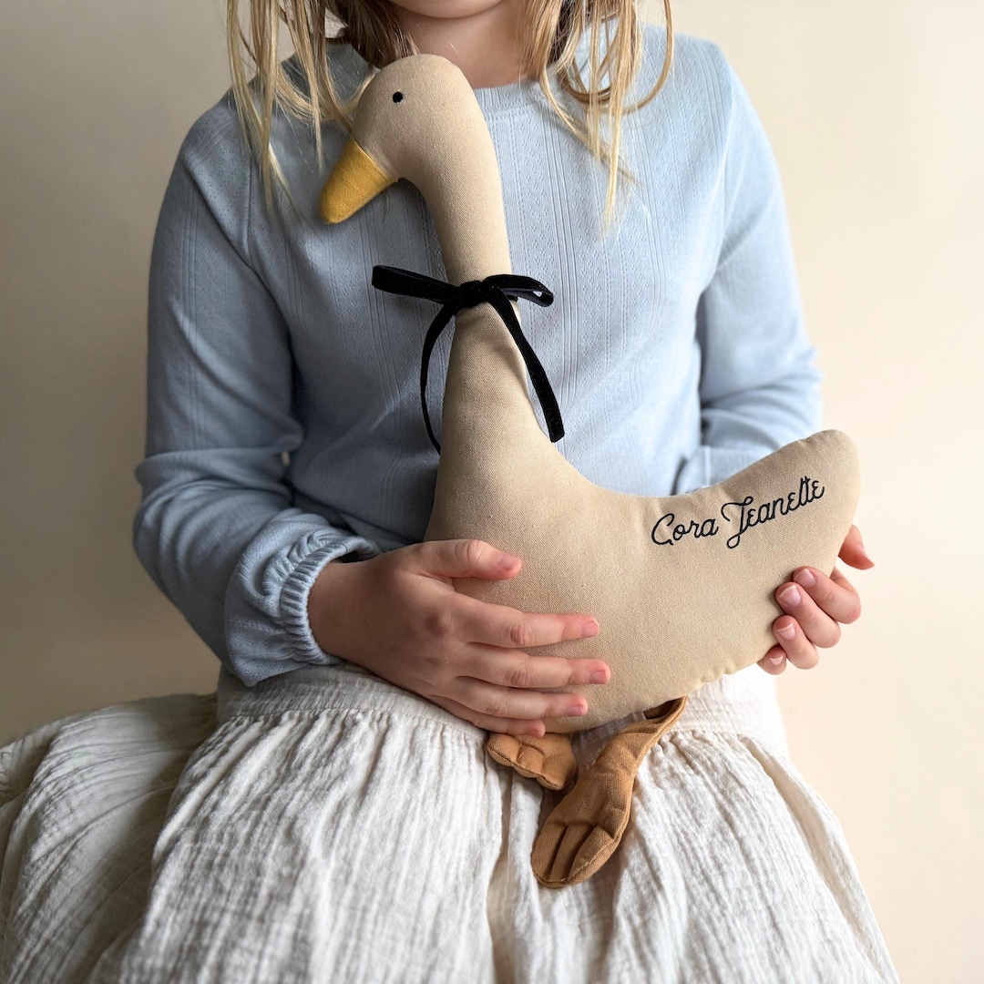 Goose Plush Toy Baby Name Reveal Photo Prop First Birthday Goose Girl ...