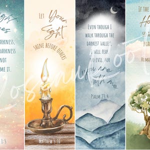 24 Printable Bible Bookmark Instant Download Bible Verse Bookmark Print ...