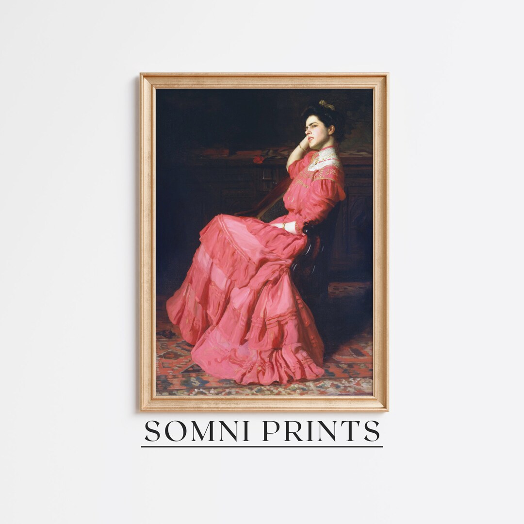 Victorian Lady Art Print Romantic Portrait Classic Feminine Elegance ...