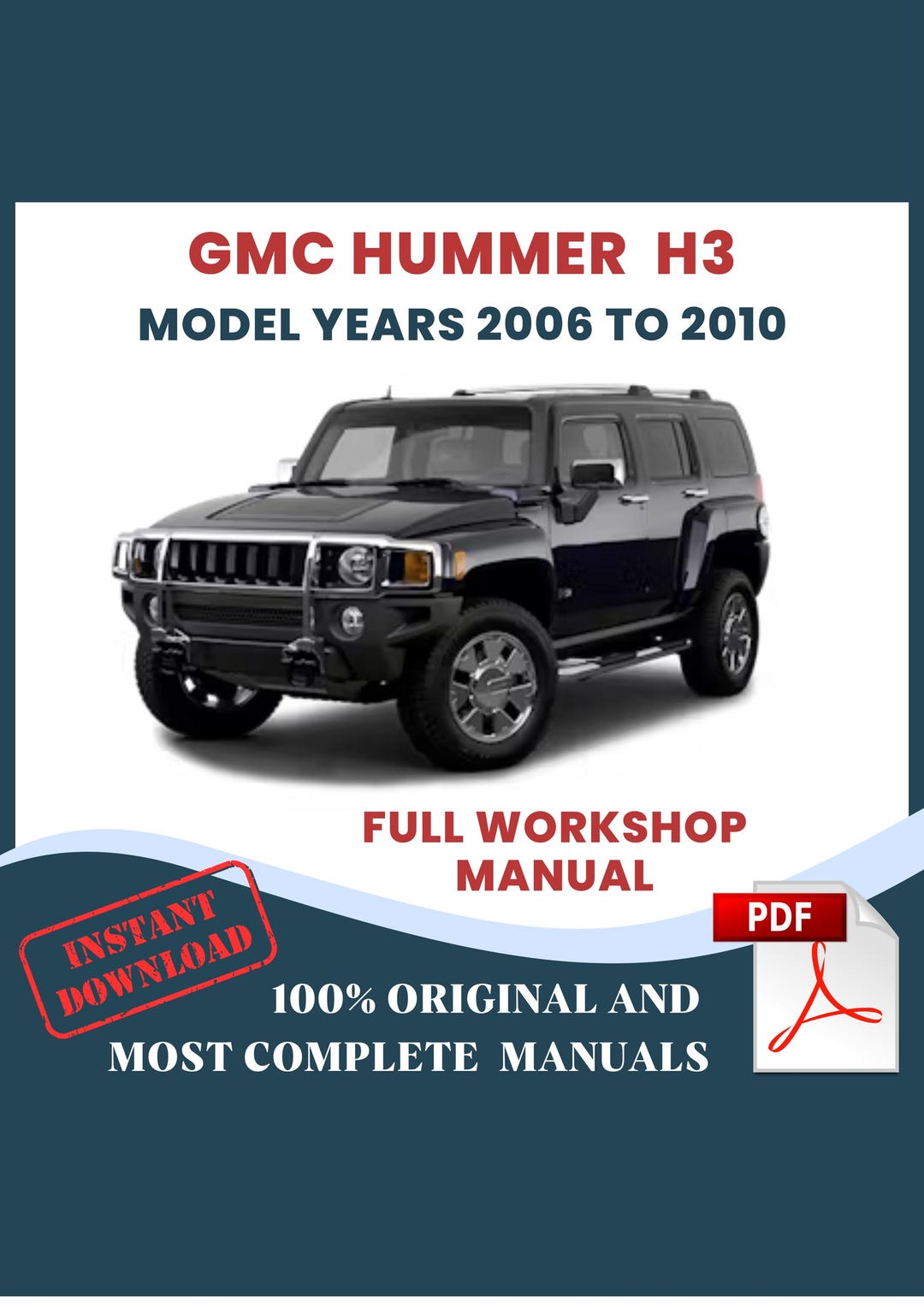 GMC Hummer H3 Model Years 2006 to 2010 All Engines Workshop Service ...