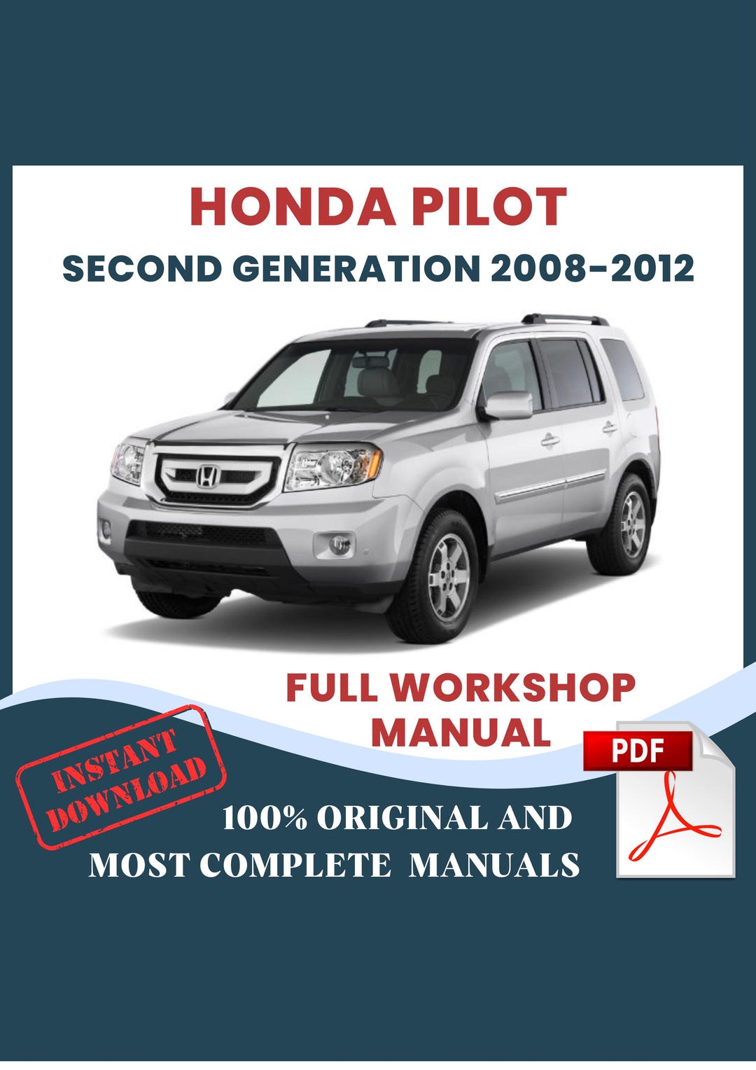 HONDA PILOT Second Gen Years 2008-2012 3.5L V6 Engine Workshop Service ...