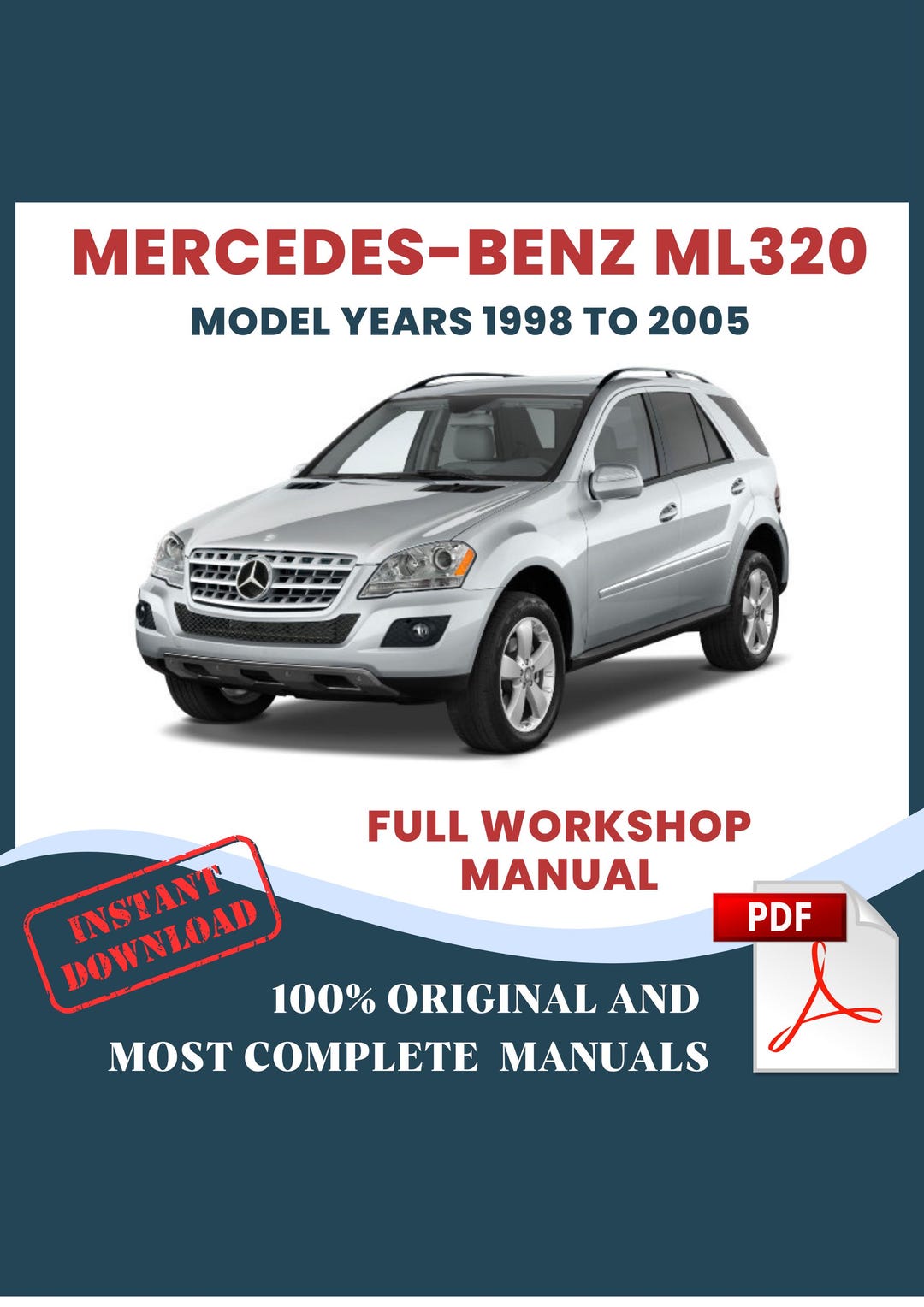 Mercedes-benz ML320 Series W163 Years 1998-2005 Car Repair Manual Auto ...