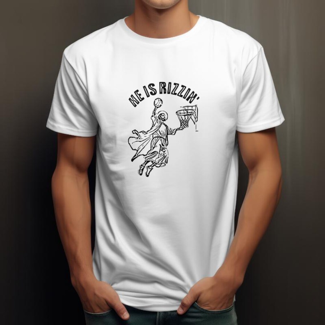Christian Basketball Tee, Jesus Slam Dunk Shirt, Religious Graphic ...