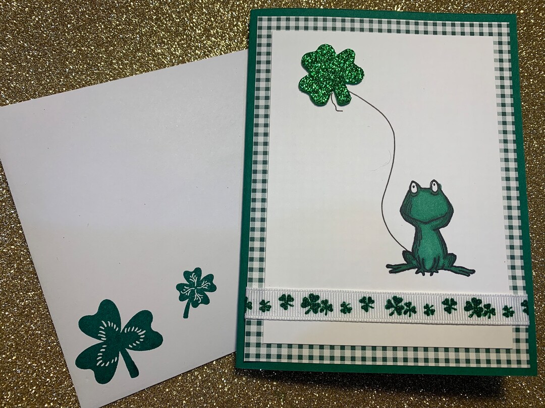 St Patricks Day Shamrock Greeting Card - Etsy