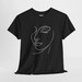 Single Line Art T-shirt - Minimalist Human Face Drawing - Sophisticated ...