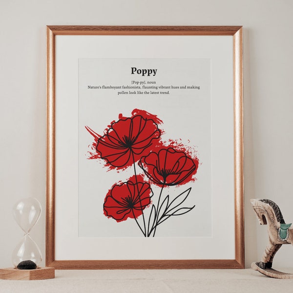Poppy Wall Art - Etsy