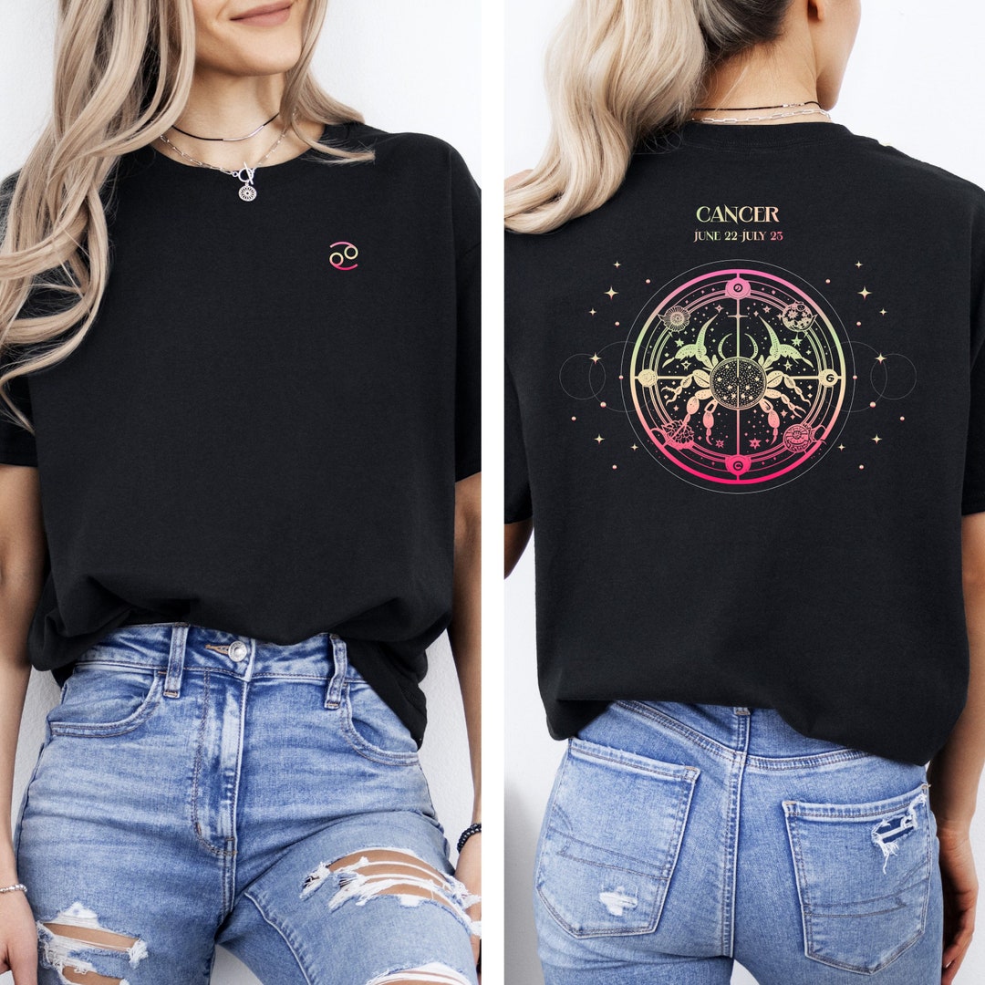 Zodiac T-shirt for Cancer Astrology Inspired Tee Horoscope Gift Zodiac ...