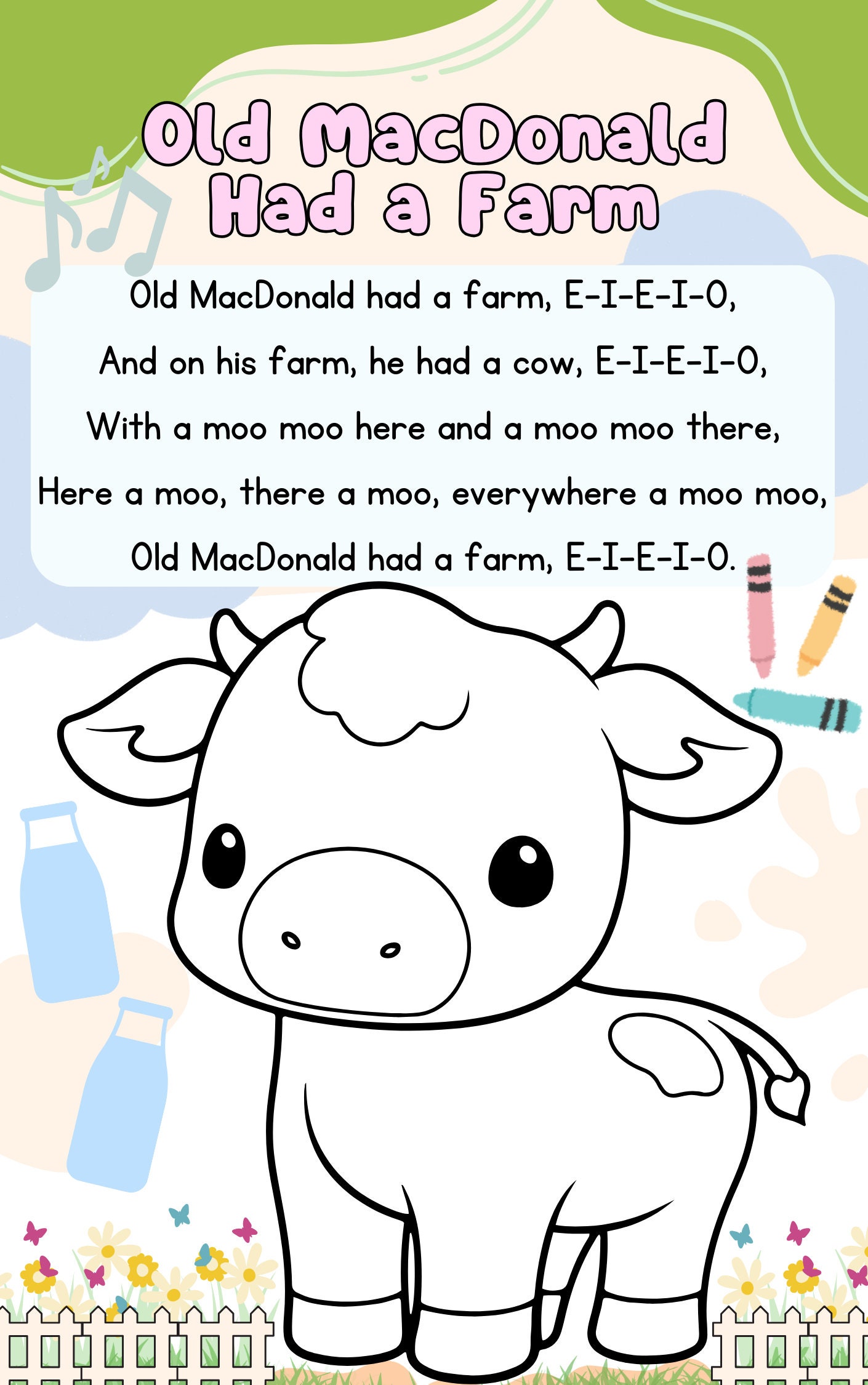 Bundle!! - Nursery Rhymes Coloring Pages, Kids Coloring Pages ...