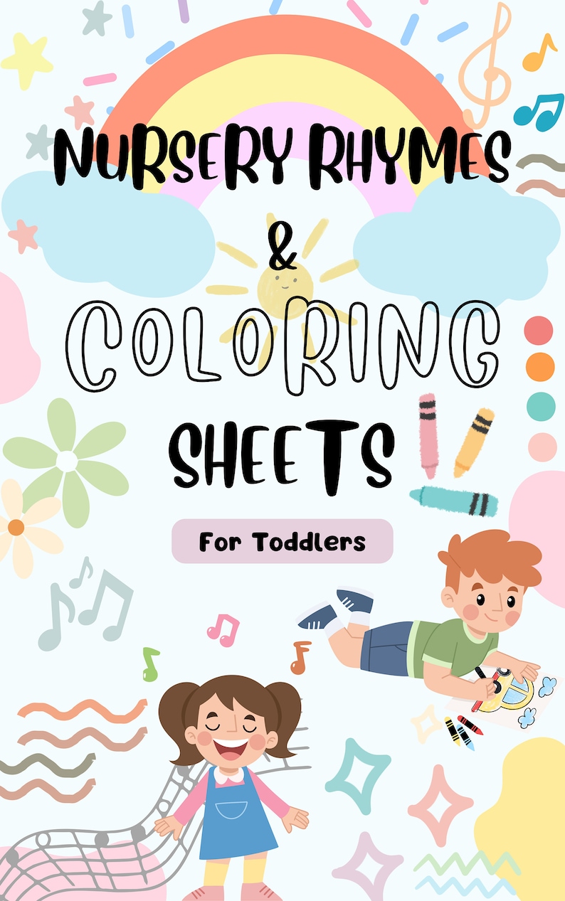 Nursery Rhymes Coloring Pages - the Wheels on the Bus, Printable ...