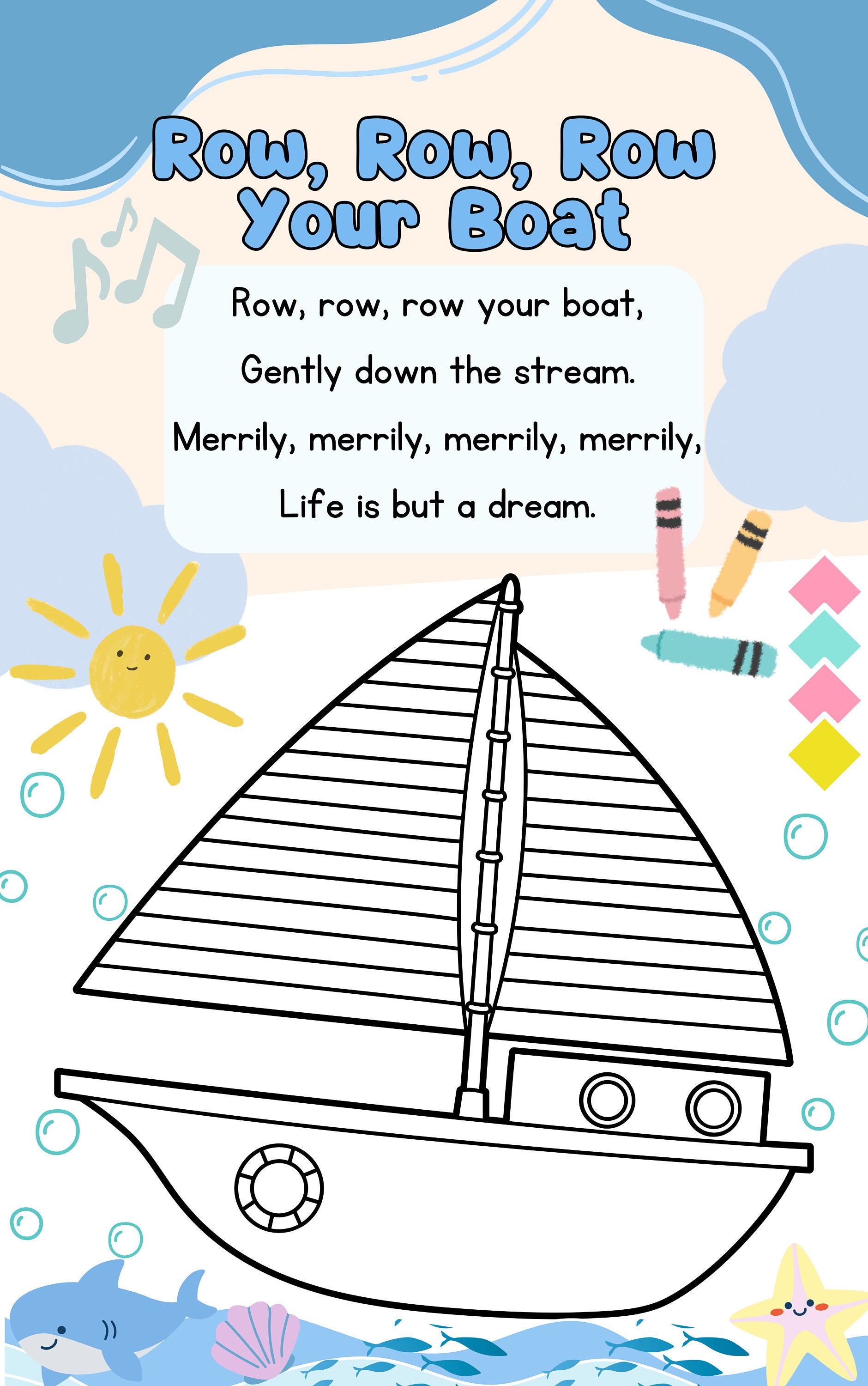 Bundle!! - Nursery Rhymes Coloring Pages, Kids Coloring Pages ...