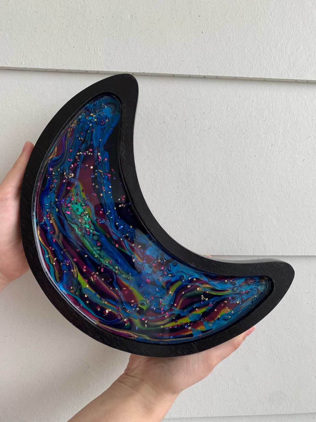 Celestial Resin Moon - Etsy