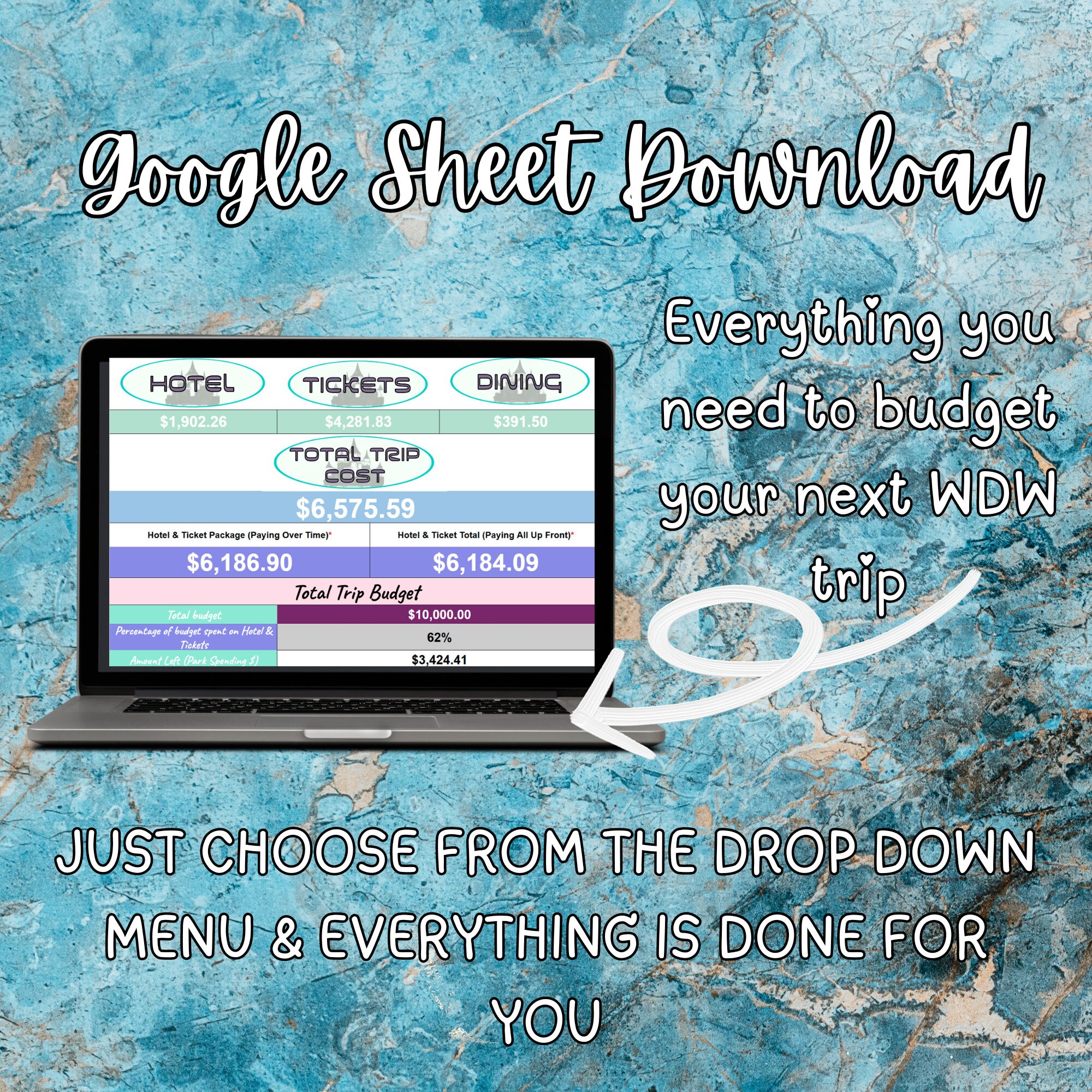 Digital WDW 2024 Automated Budget Planning Sheet Includes All WDW ...