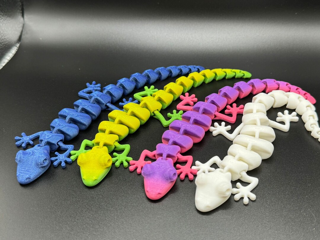 Articulated Flexi Lizard Fidget Toy Made in UK Sensory ADHD - Etsy