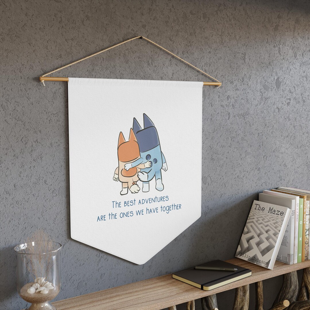 Bluey Inspired Child's Room Hanging Pennant - Siblings, Sisters ...