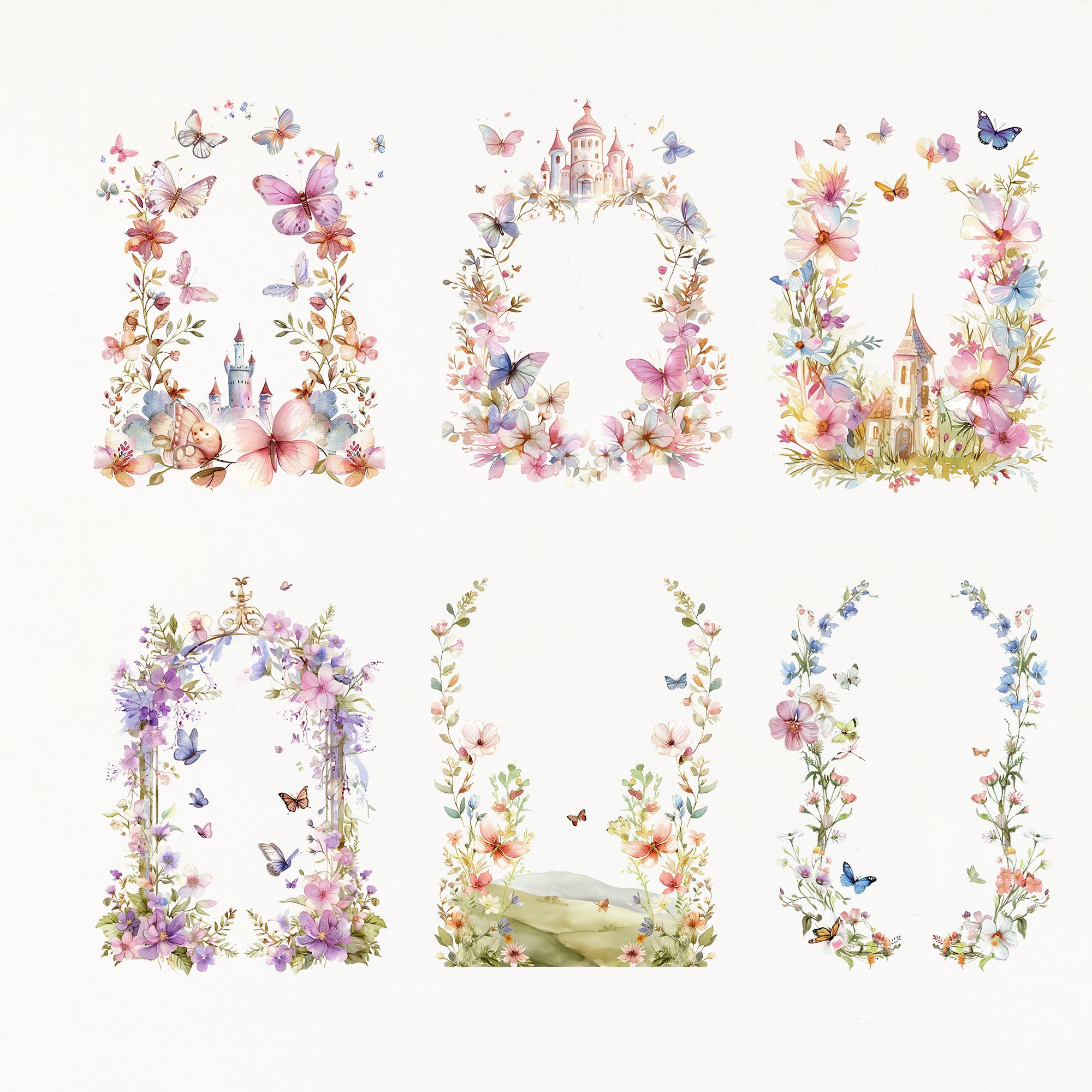 Fairy Clipart, Magic Kingdom PNG, Spring Garden Border, Princess Png ...