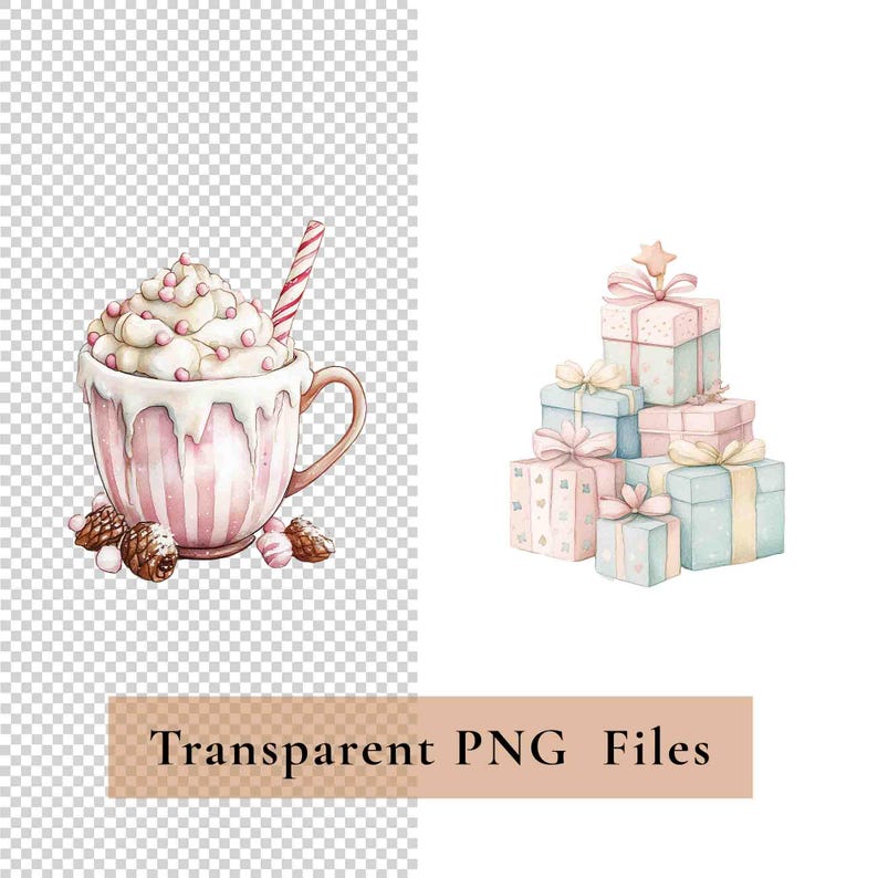 Coquette Christmas Clipart Set, Pink Christmas PNG, Christmas ...